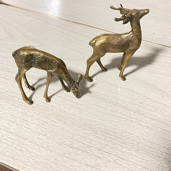 Accents | Vintage Mcm Brass Deer Figurines Mid Century Modern Gorgeous ...